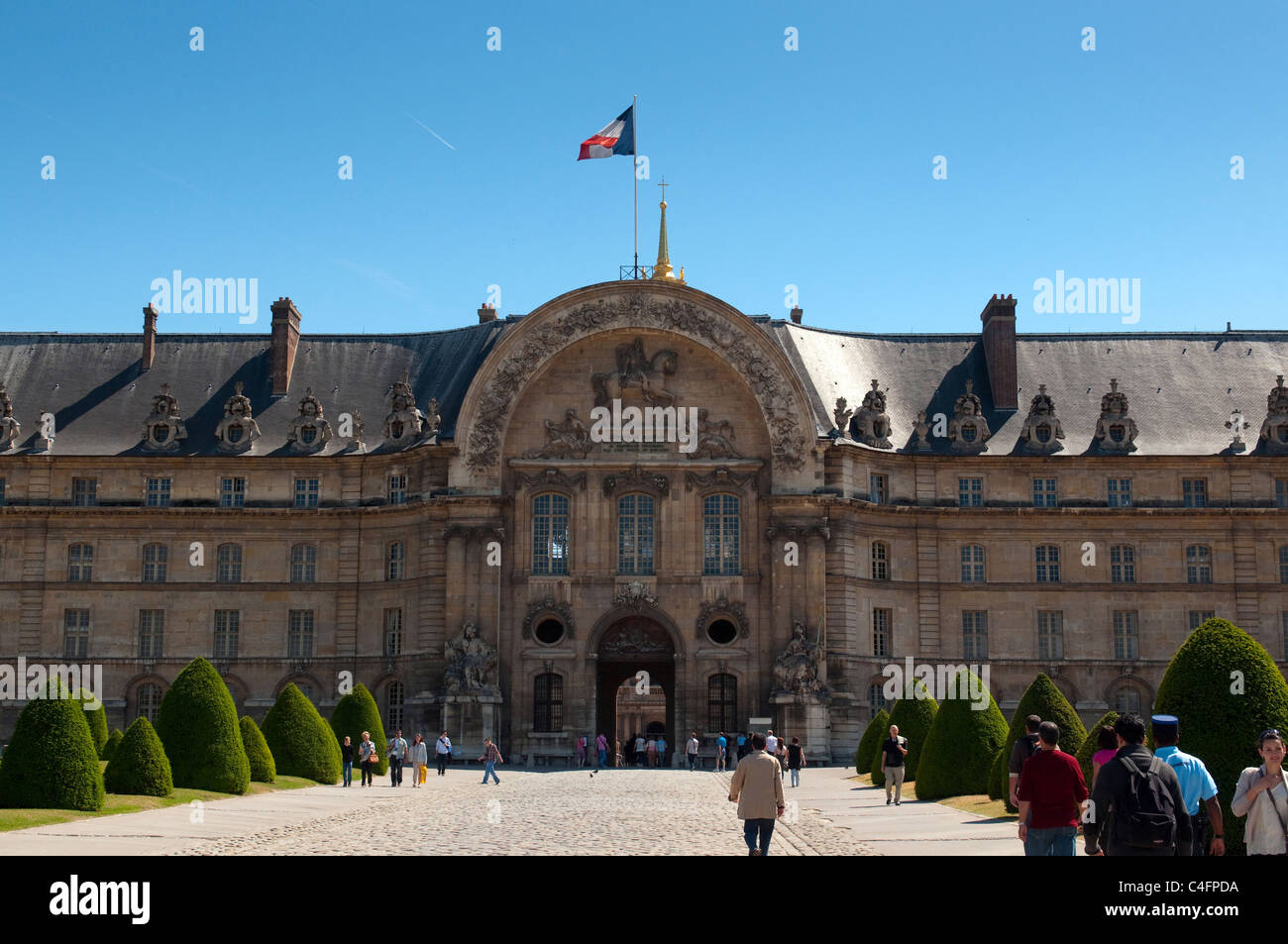 Les Invalides hospital and chapel dome in Paris, France Stock Photo - Alamy