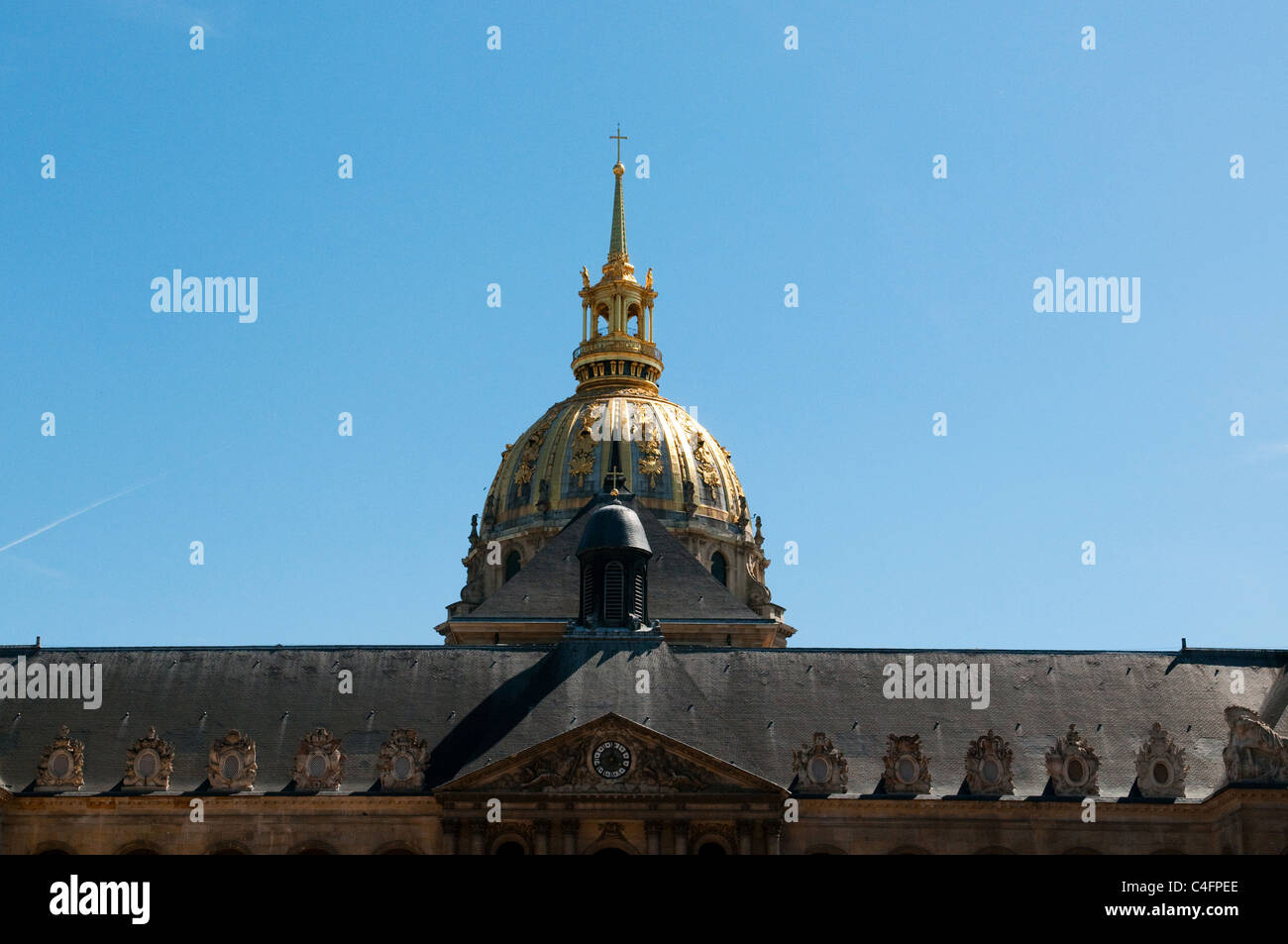 Les Invalides hospital and chapel dome, Paris, France Stock Photo - Alamy