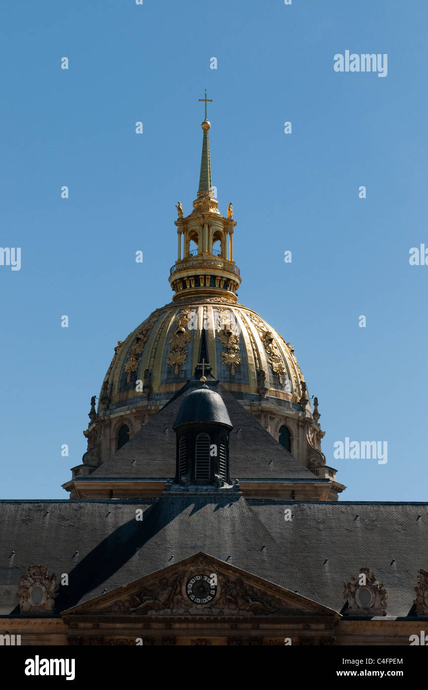 Les Invalides hospital and chapel dome, Paris, France Stock Photo - Alamy