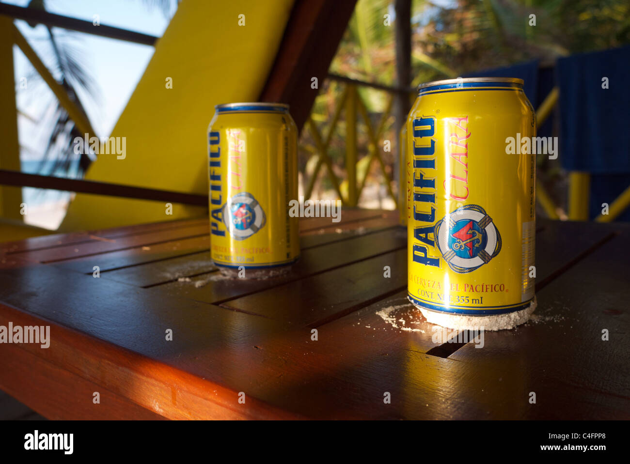 Pacifico beer on table Stock Photo - Alamy