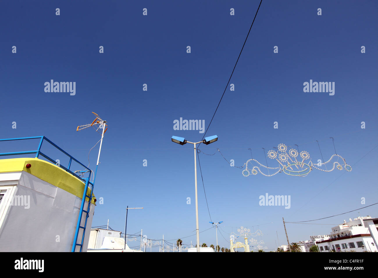 Festival lights at a fairground Stock Photo - Alamy