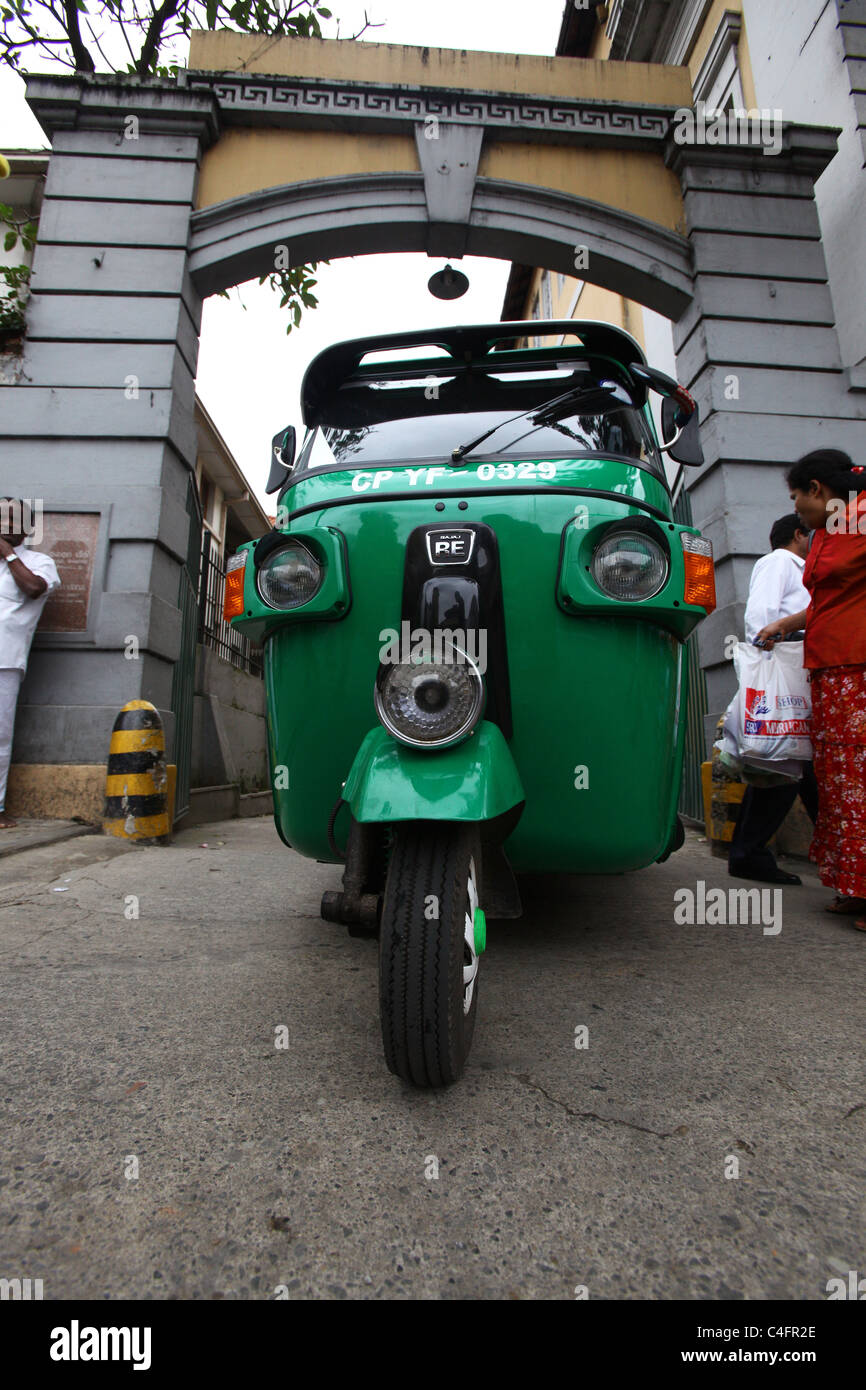 A three wheel Tut Tut on the streets of Kandy Sri lanka Stock Photo - Alamy