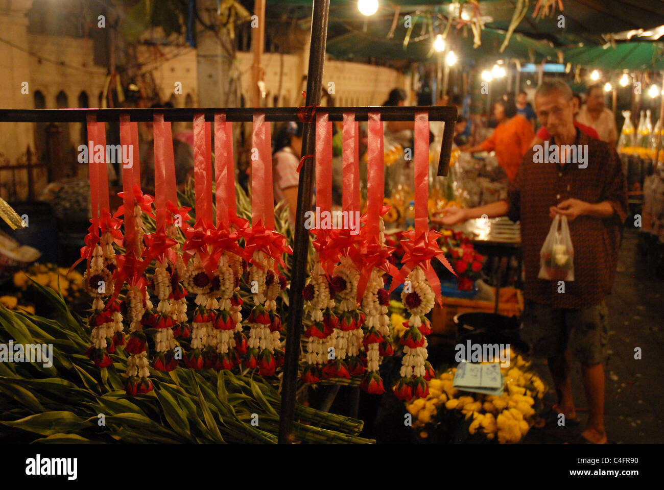 Flower Market Chinatown flowers Yaowaraj Bangkok Thailand Asia Stock ...