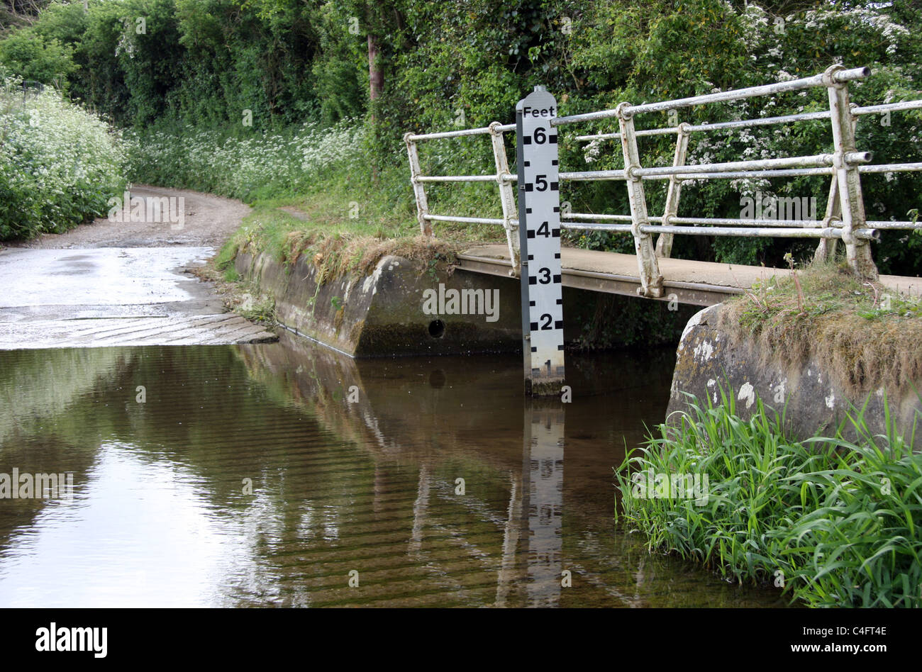 ford through river Stiffkey near Walsingham slipper chapel at Houghton ...