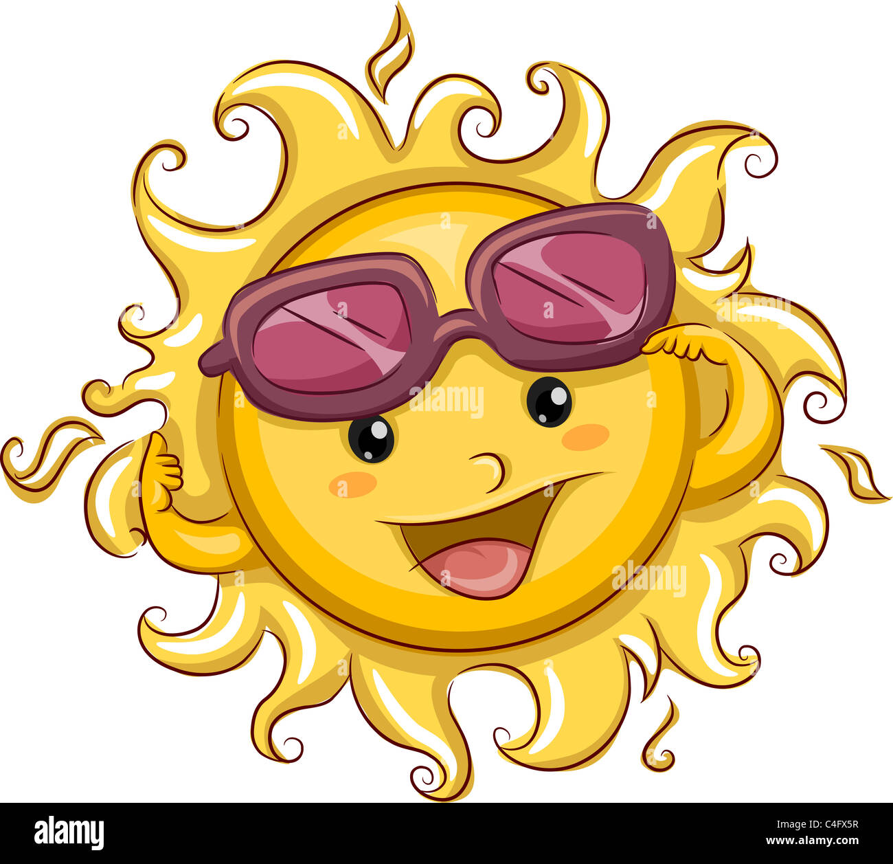 Cartoon sun hot hi-res stock photography and images - Alamy