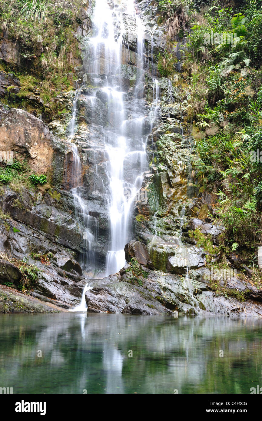 Flowing stream waterfall in China mountain areas Stock Photo - Alamy