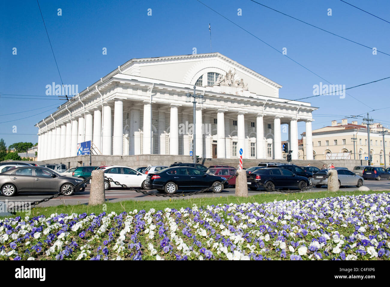 Russia , St Petersburg , neo classical facade of the Naval Museum ...