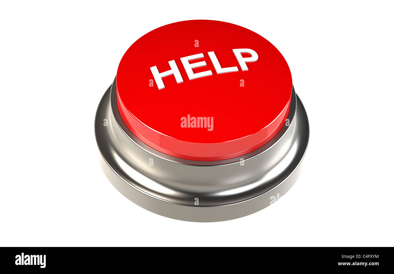 Button for Help. Red Button Stock Photo - Alamy