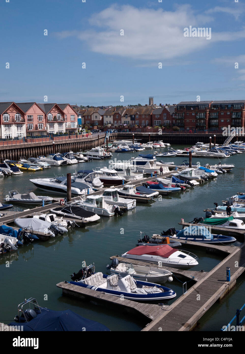 Exmouth Quay and Marina with Modern Apartments, Devon, England, UK ...