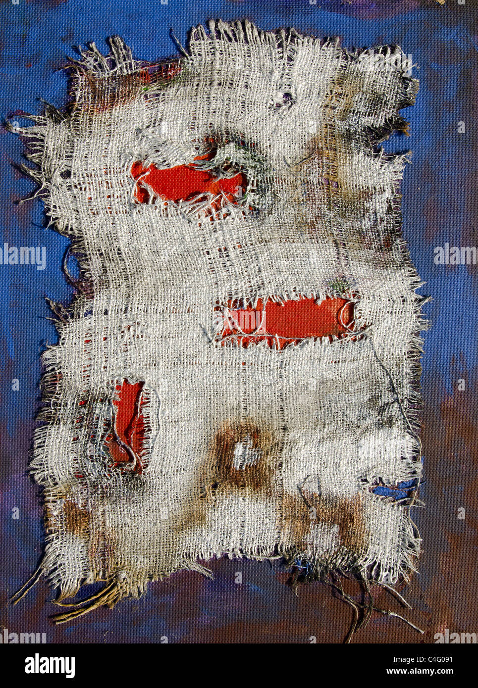 painted and tattered cloth background and texture Stock Photo - Alamy