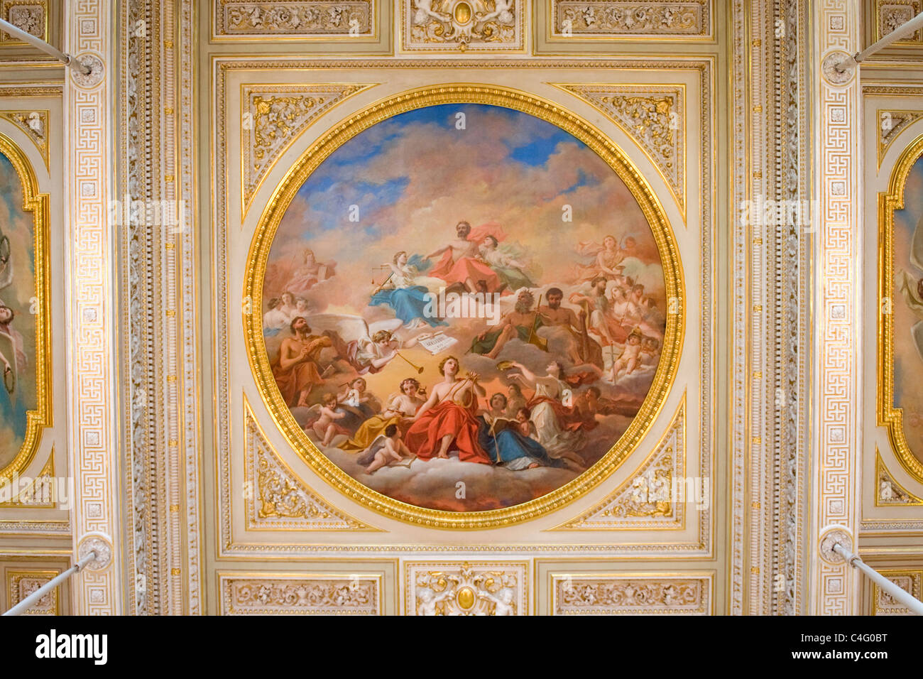 Russia , St Petersburg , Hermitage Museum Winter Palace , ceiling ...