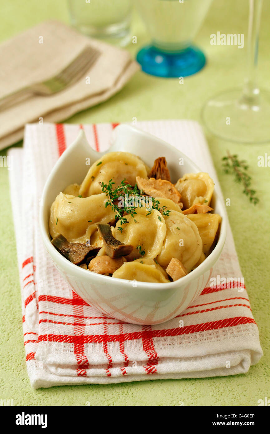 Ravioli of meat. Recipe available Stock Photo - Alamy