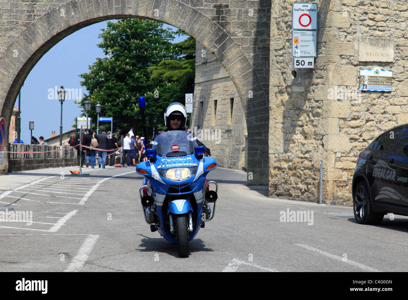 Italian police motorcycle Stock Photo - Alamy