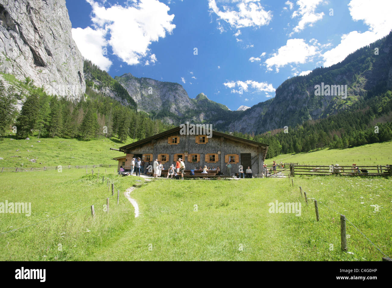 Alpine farm (Alpen Milch Stock Photo - Alamy