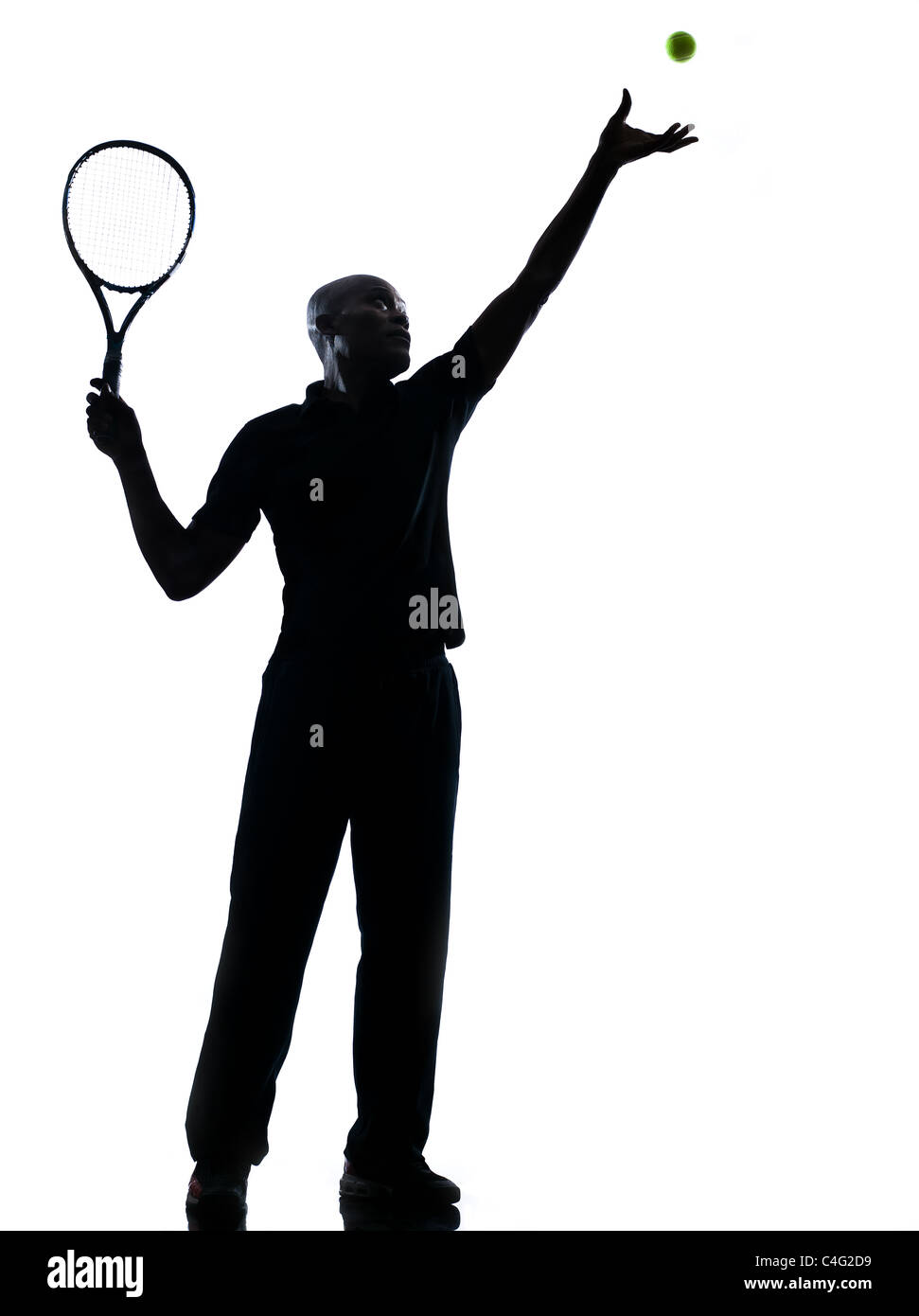 man african afro american playing tennis player on studio isolated on ...