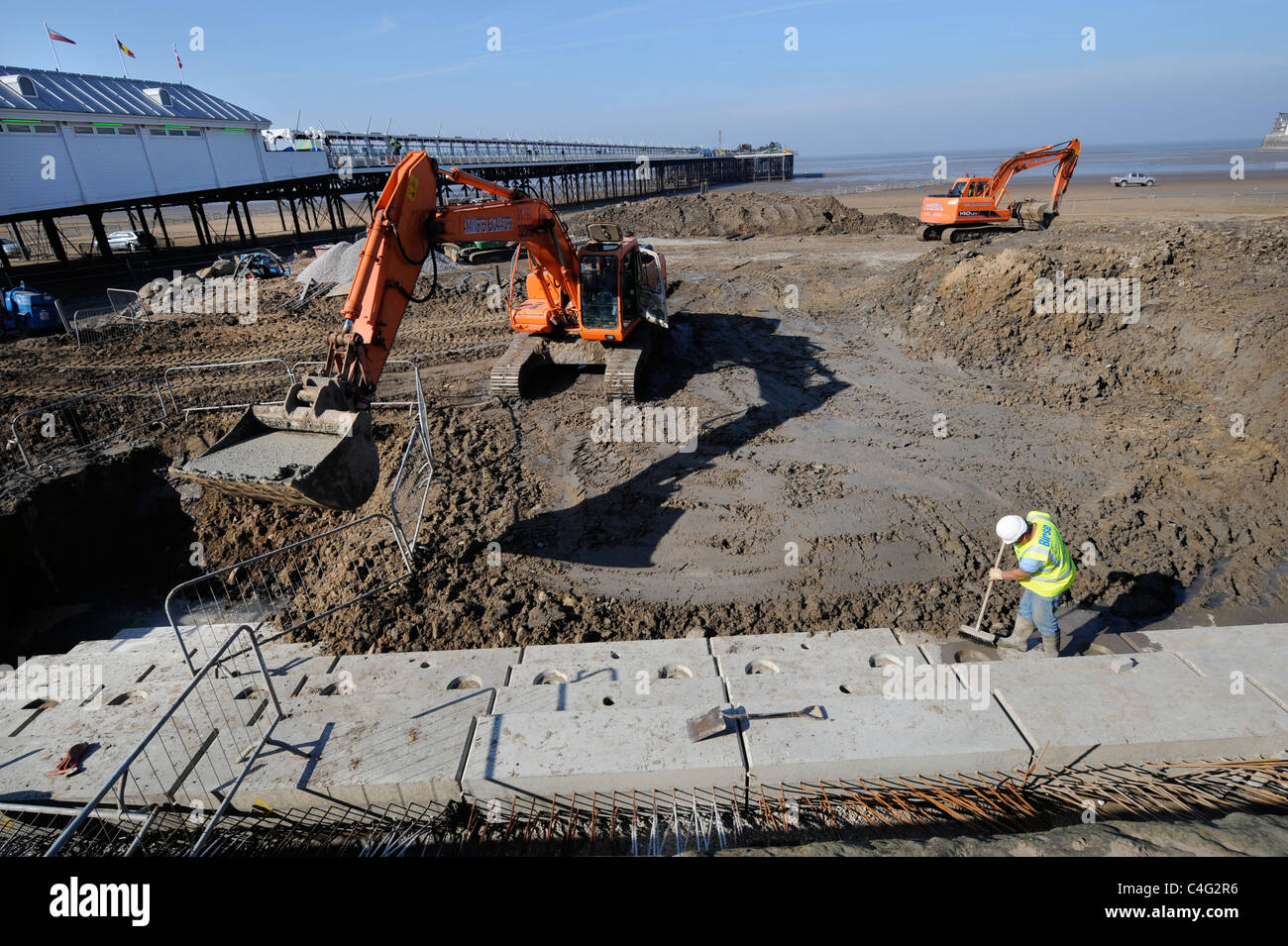 Damaged seawall at beach hi-res stock photography and images - Alamy