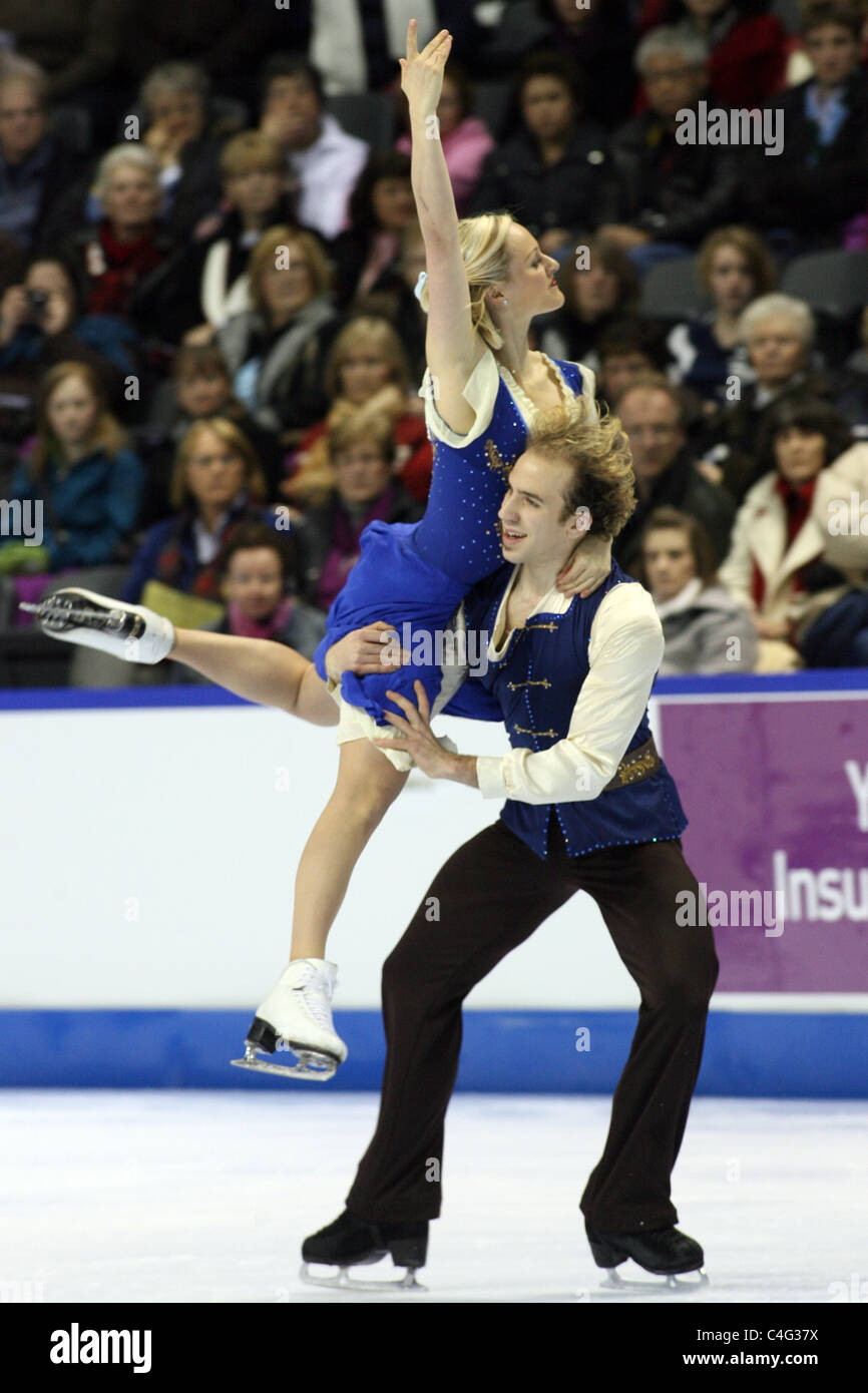 Tarrah Harvey and Keith Gagnon compete at the 2010 BMO Skate Canada ...