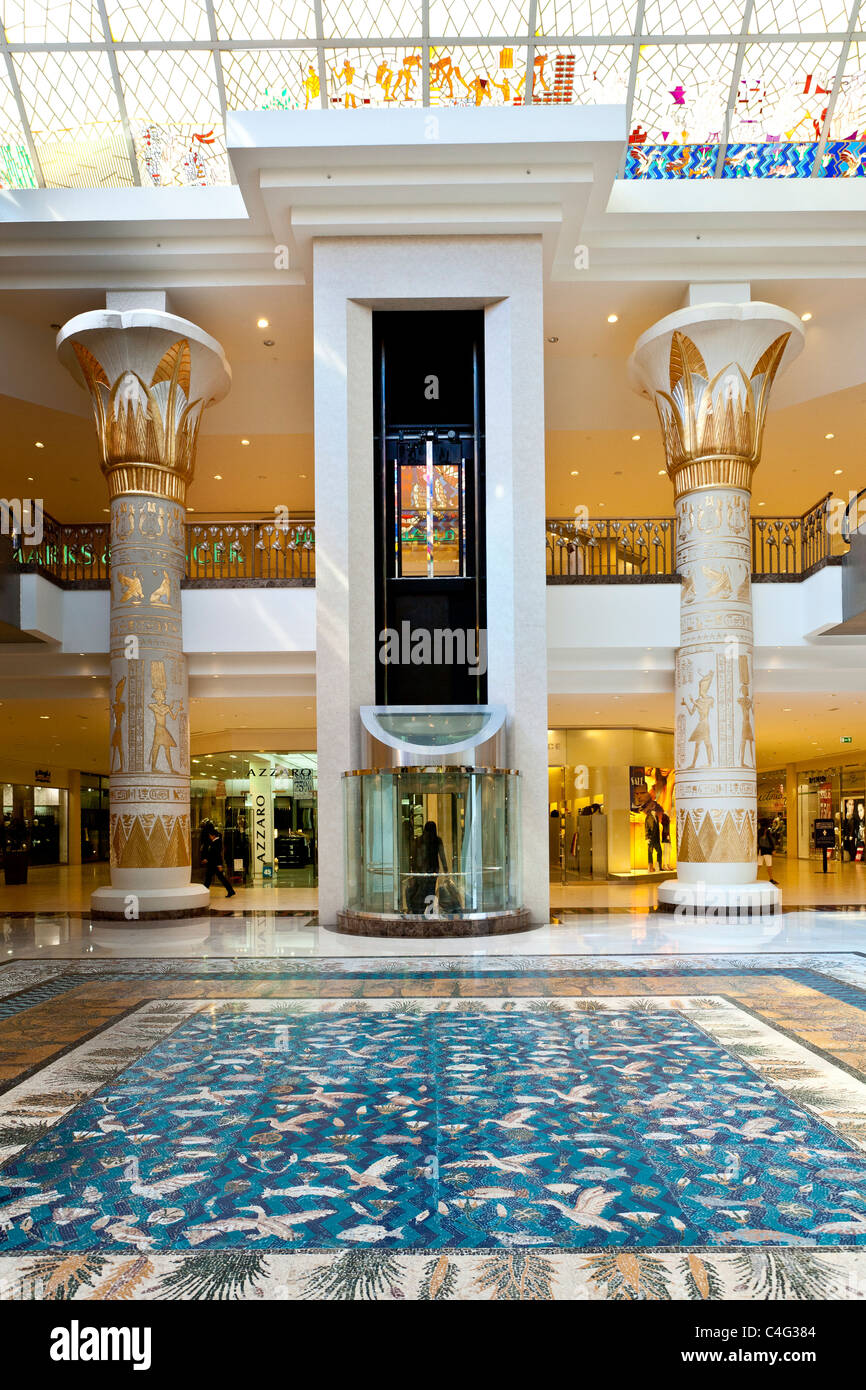 Interior architecture at the Wafi shopping center in Dubai, UAE Stock ...