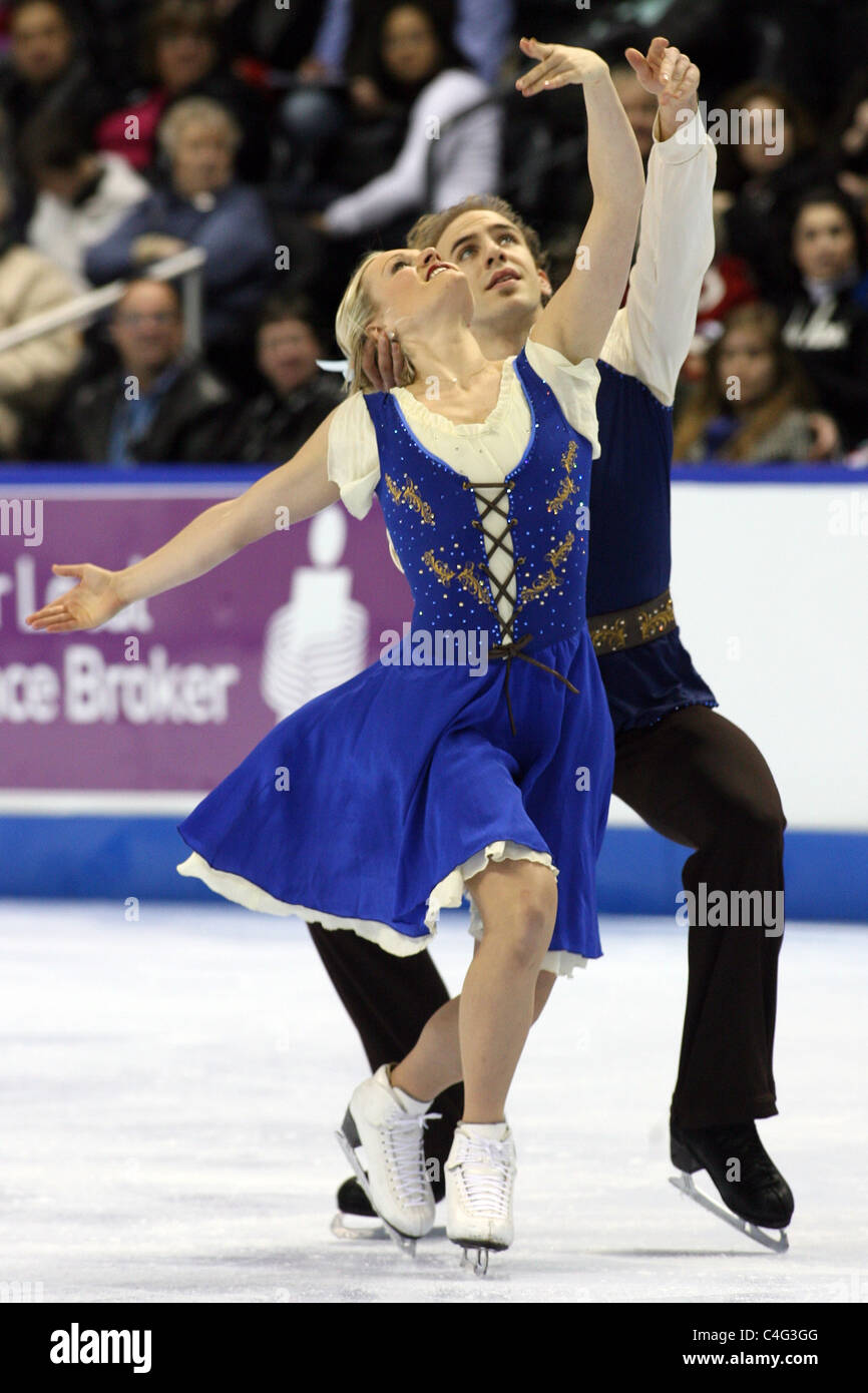 Tarrah Harvey and Keith Gagnon compete at the 2010 BMO Skate Canada ...