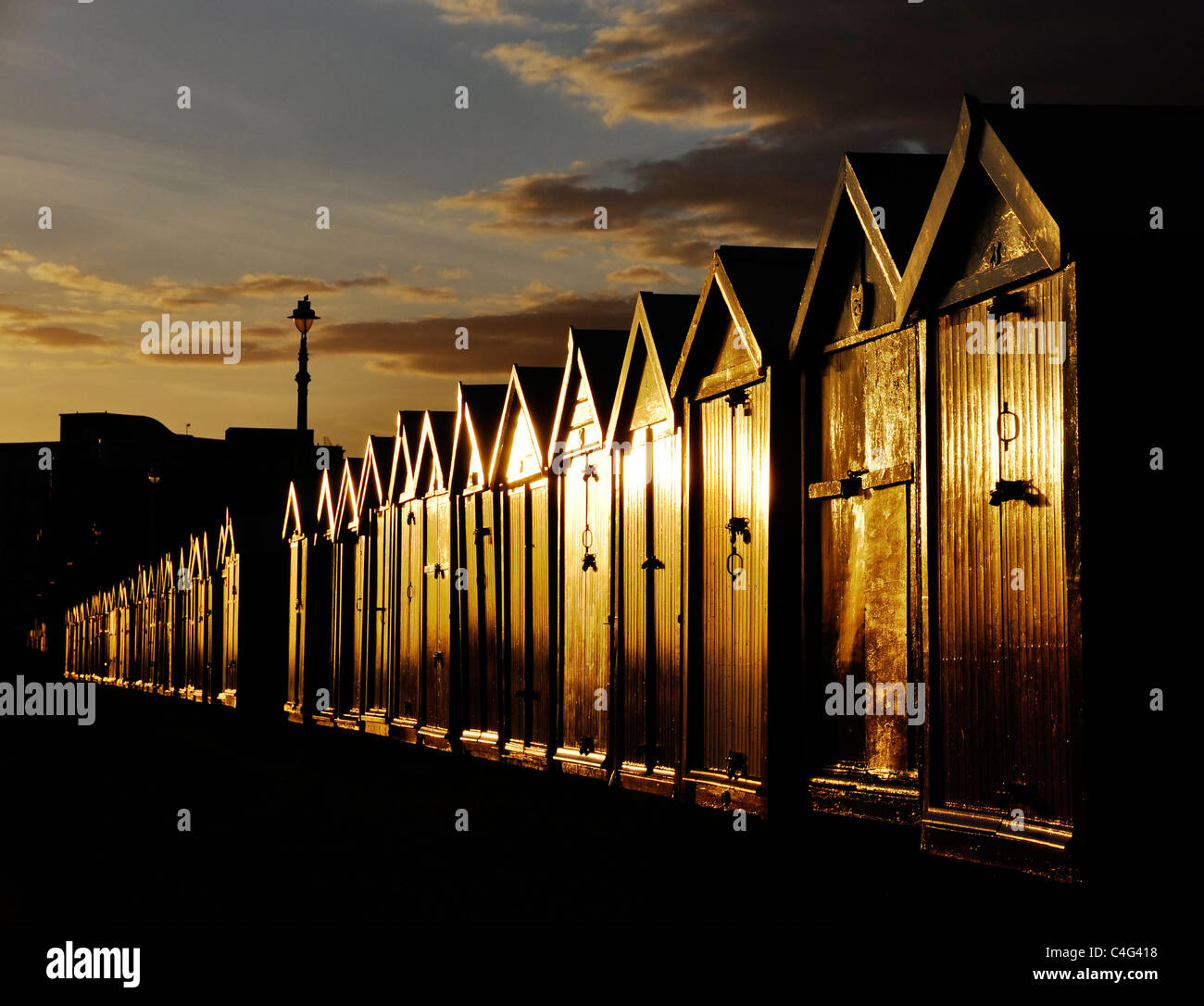 Beach huts on Brighton and Hove seafront, England Stock Photo - Alamy
