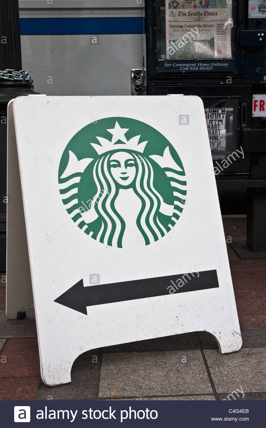 Starbucks Coffee Sign Logo Stock Photos & Starbucks Coffee Sign Logo ...