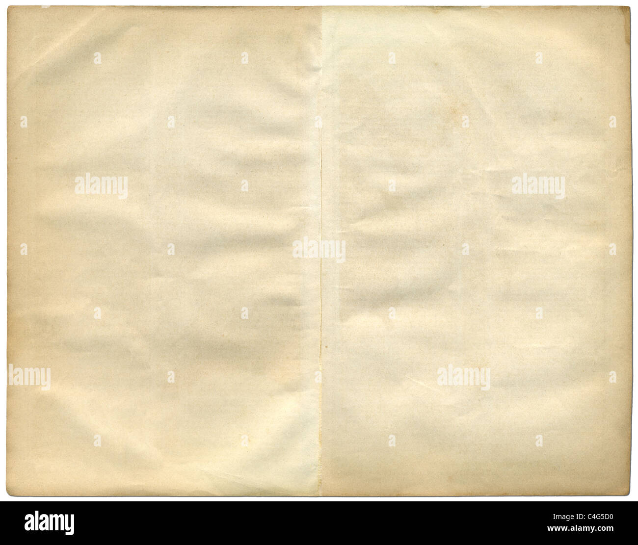 Two vintage pages from an old book isolated on a white background Stock ...