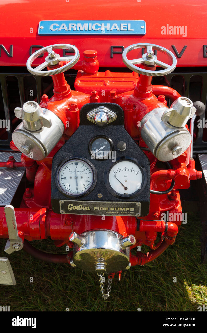 Range Rover fire engine front view with Godiva fire pump Stock Photo ...