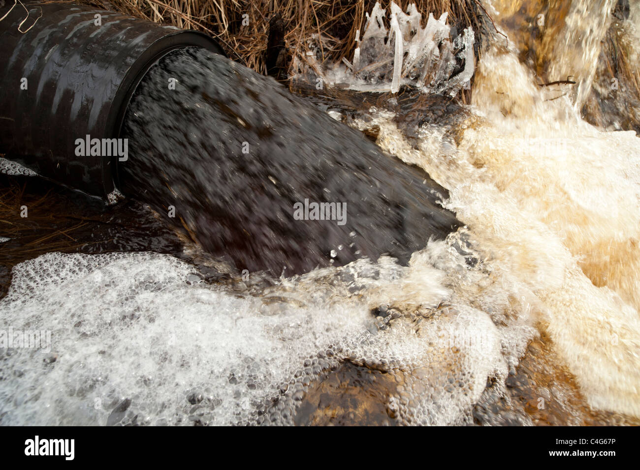 Water Running Out Pipe Stock Photos & Water Running Out Pipe Stock ...