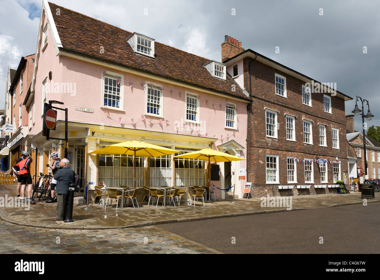 Buildings now housing businesses and the tourist office on Angel Hill ...