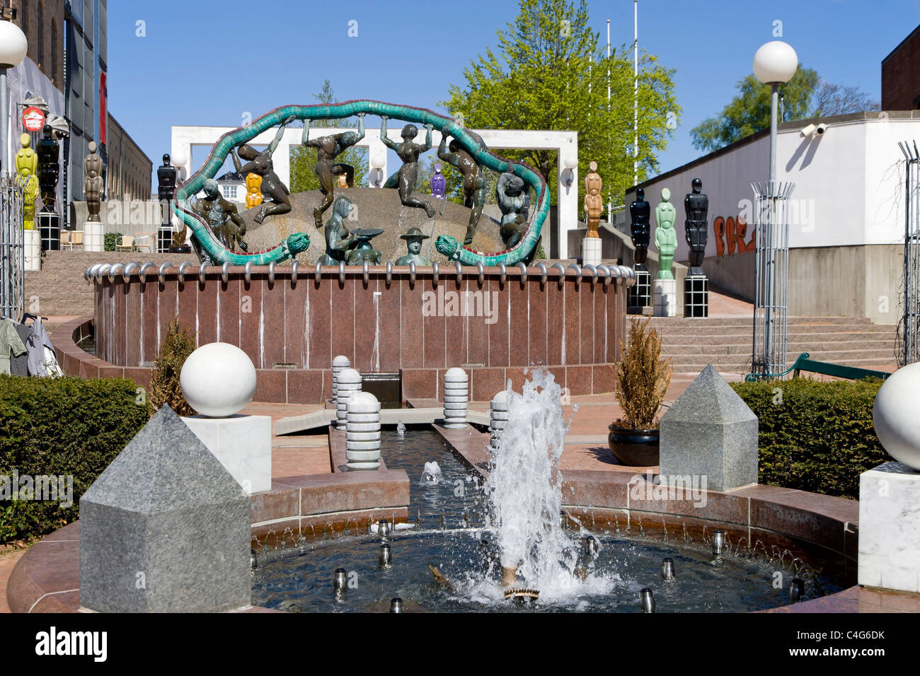 Noerkjaers square in Hjoerring Denmark Stock Photo - Alamy