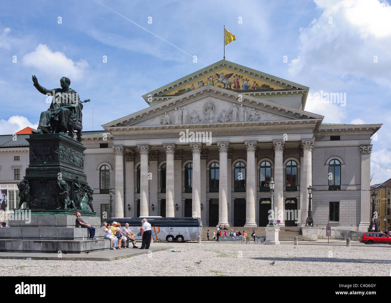 National Theatre and Max-Joseph Monument at the Max-Joseph-Platz in ...