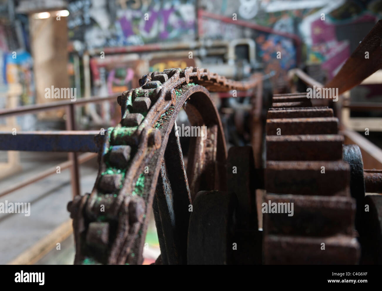 Detail of an old, abandoned and rusty machine Stock Photo - Alamy
