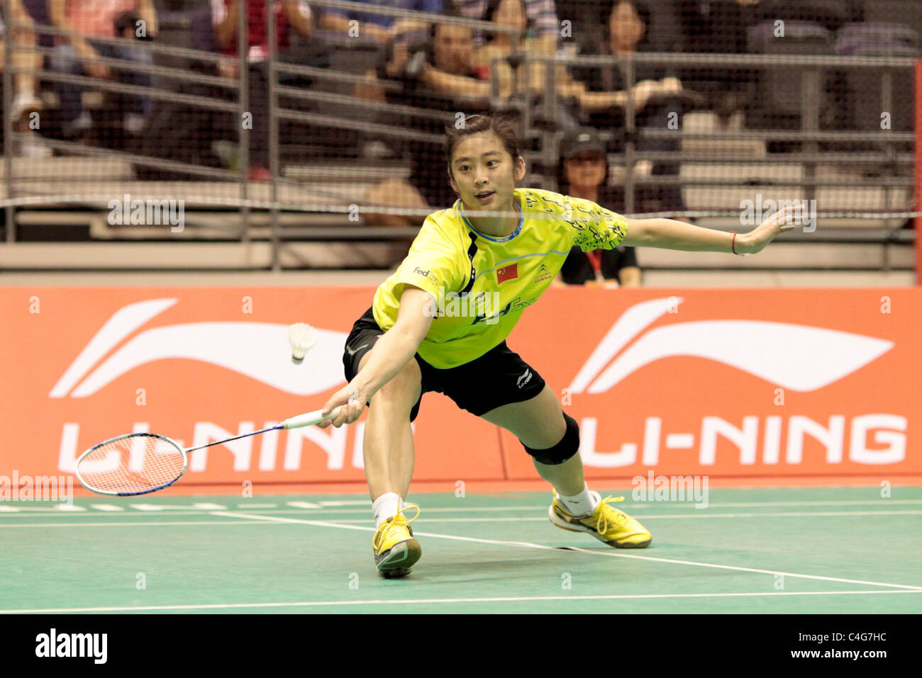 Wang Lin of China during the Women's Singles Round 1 of the Li-Ning ...