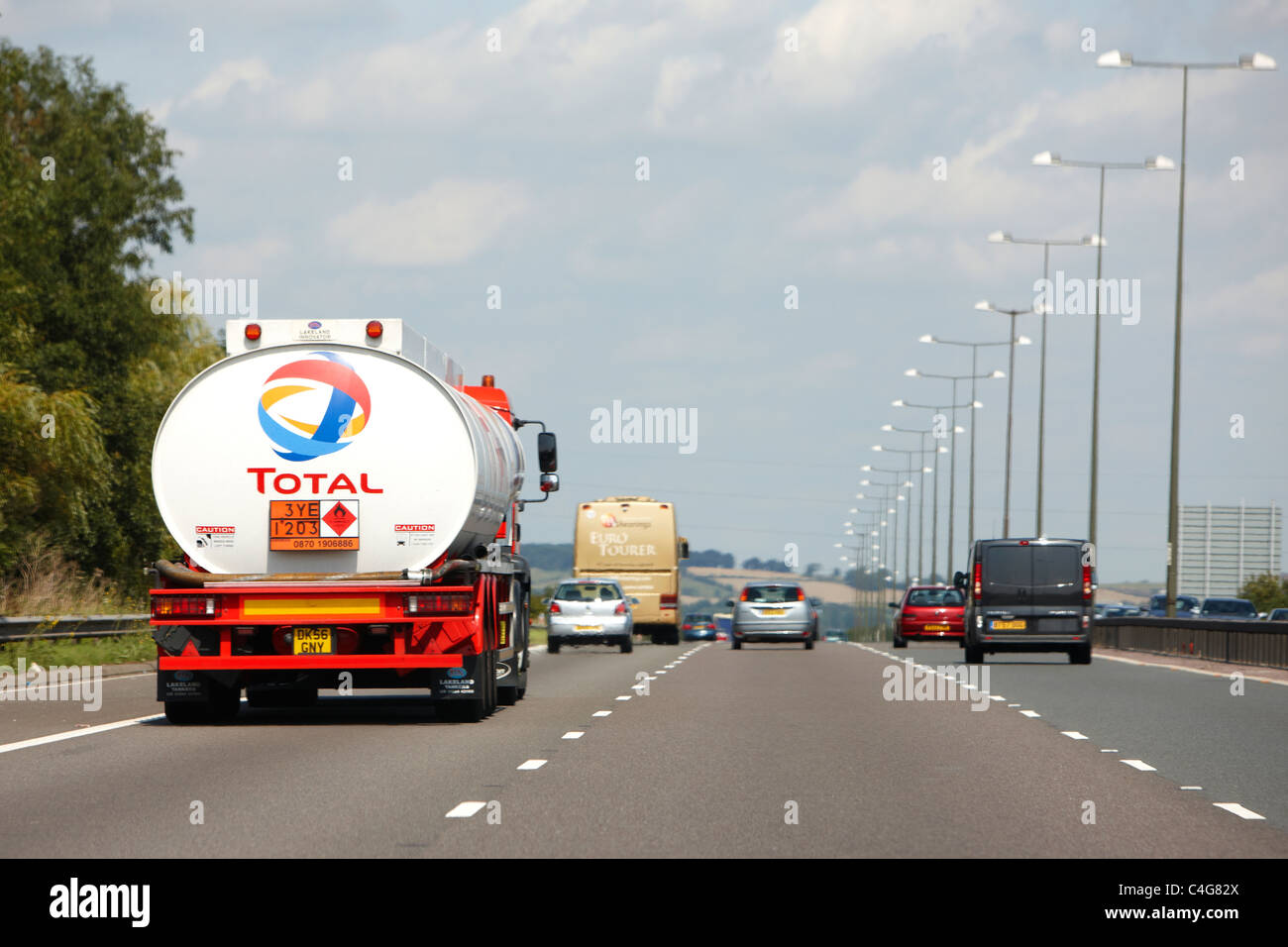 HGV lorry close up on motorway Stock Photo - Alamy