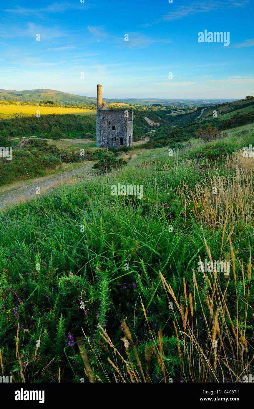 Wheal Betsy engine house on Dartmoor, Devon at Mary Tavey near ...