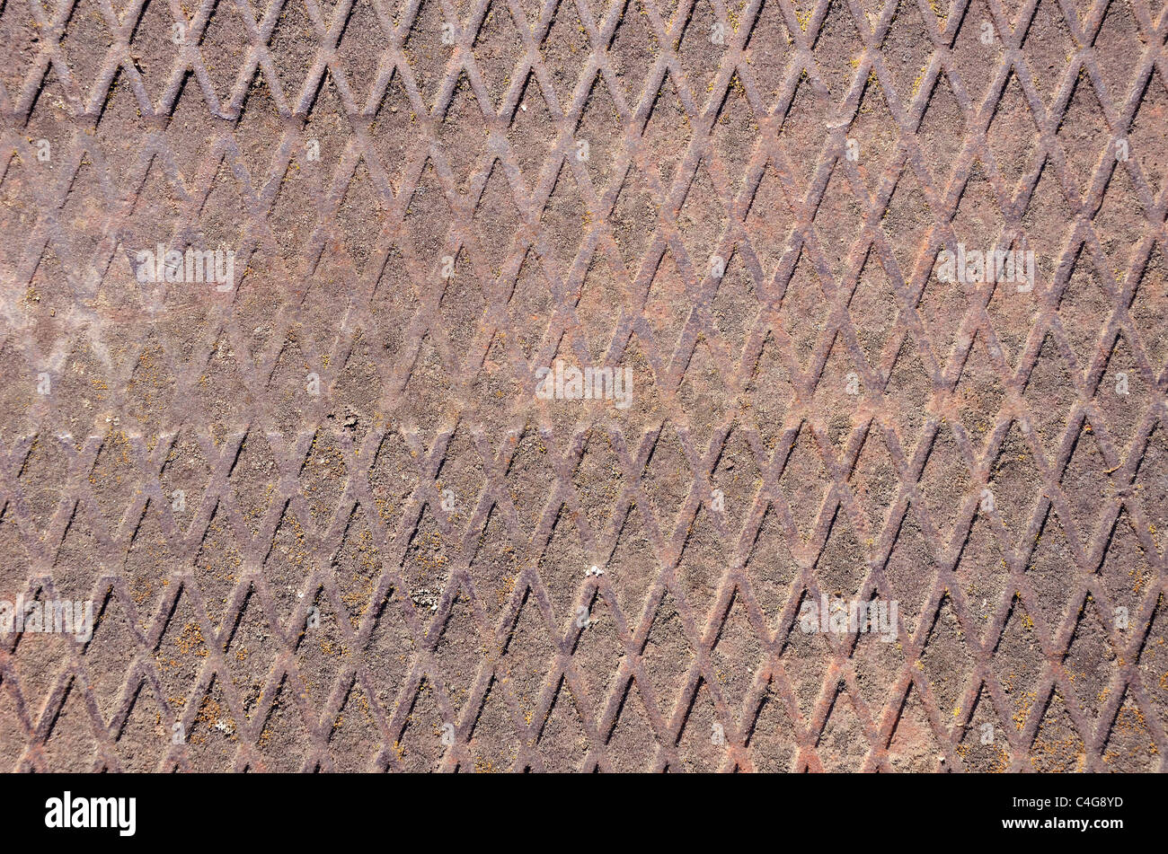Rusty fragment of an old metal bridge. Intresting background texture ...