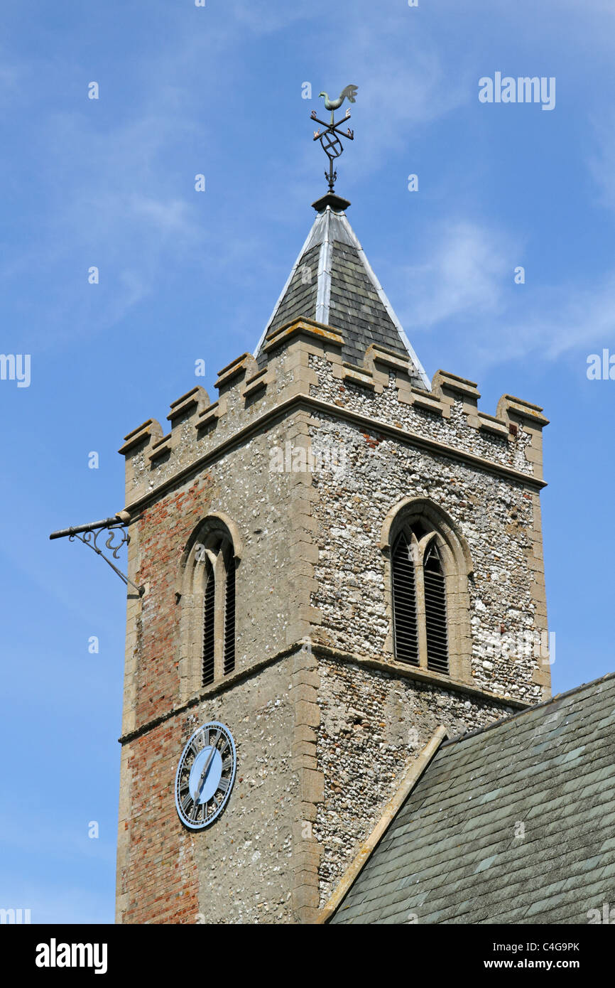 St Andrews's Church, Ringstead, Norfolk, England - the tower Stock ...