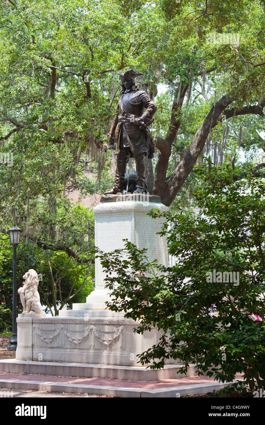 Colonial founder, General Oglethorpe monument, Chippewa Square ...