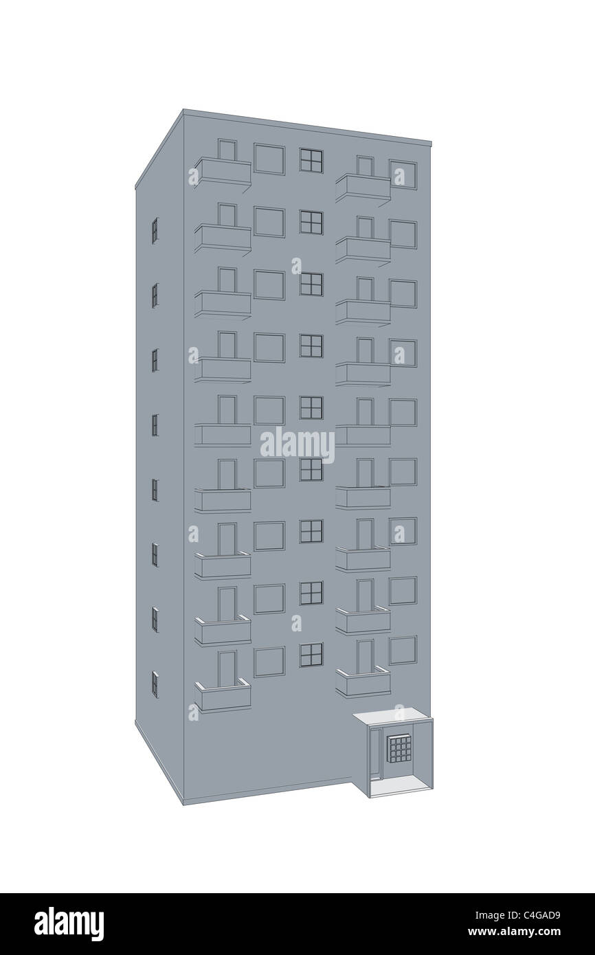 illustration of tenement Stock Photo - Alamy