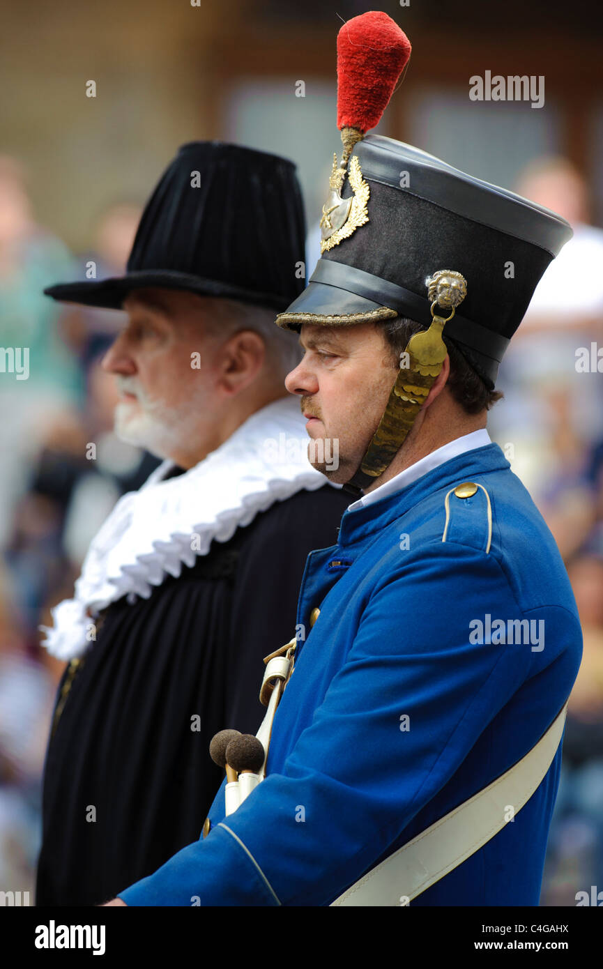 performer of the annual medieval parade Meistertrunk, dressed in ...