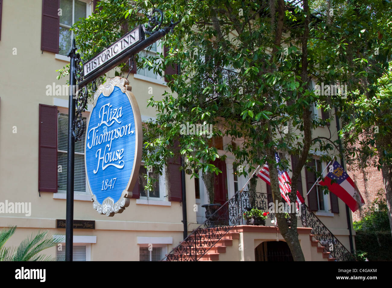 1847, Eliza Thomson House, historic inn, Savannah, Georgia Stock Photo ...