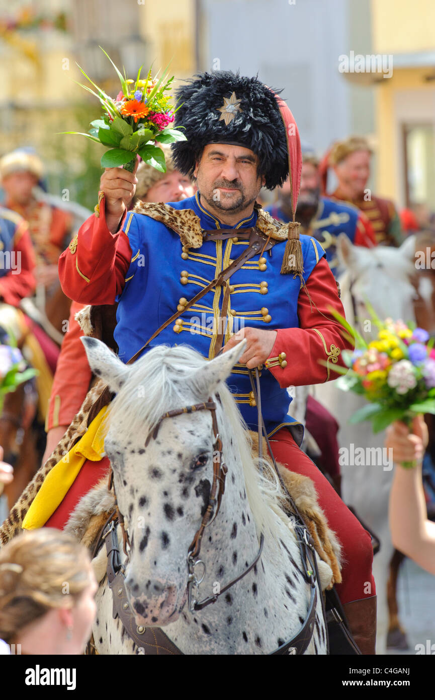 performer of the annual medieval parade Meistertrunk, dressed in ...