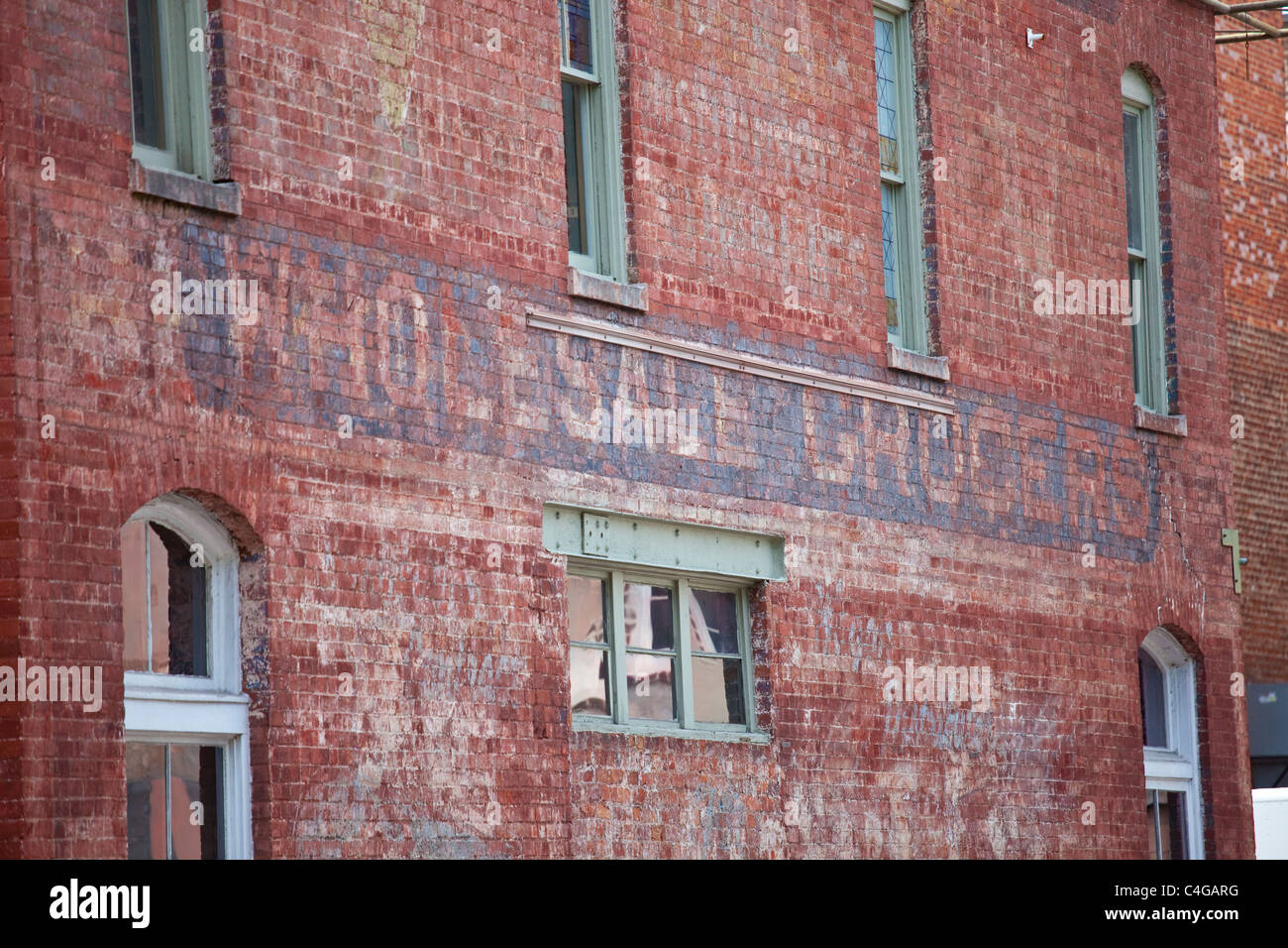 Fading sign, Wholesale Grocer, Savannah, Georgia Stock Photo - Alamy