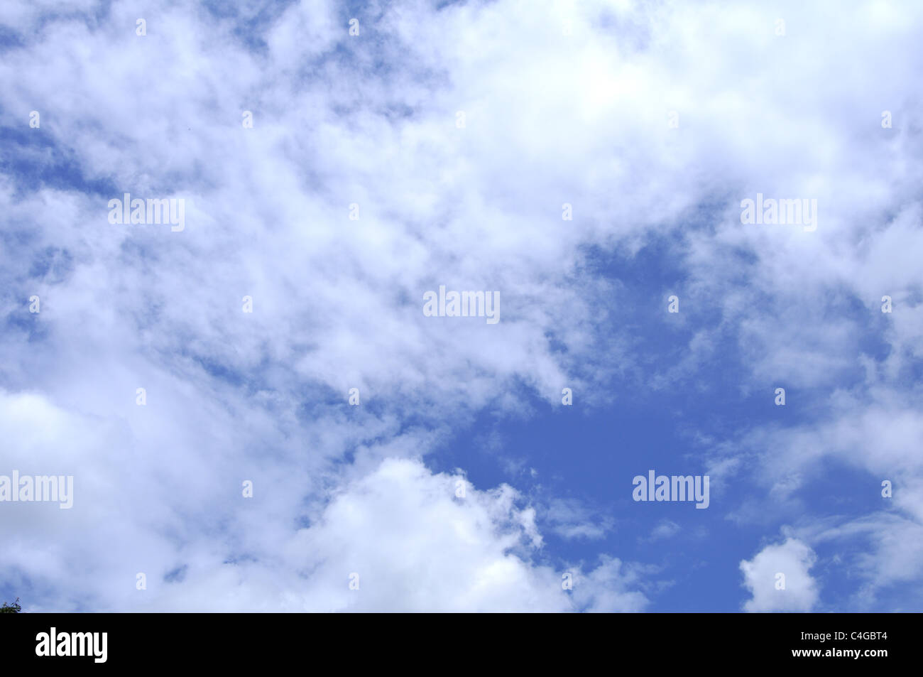 Sunny blue sky with clouds Stock Photo - Alamy
