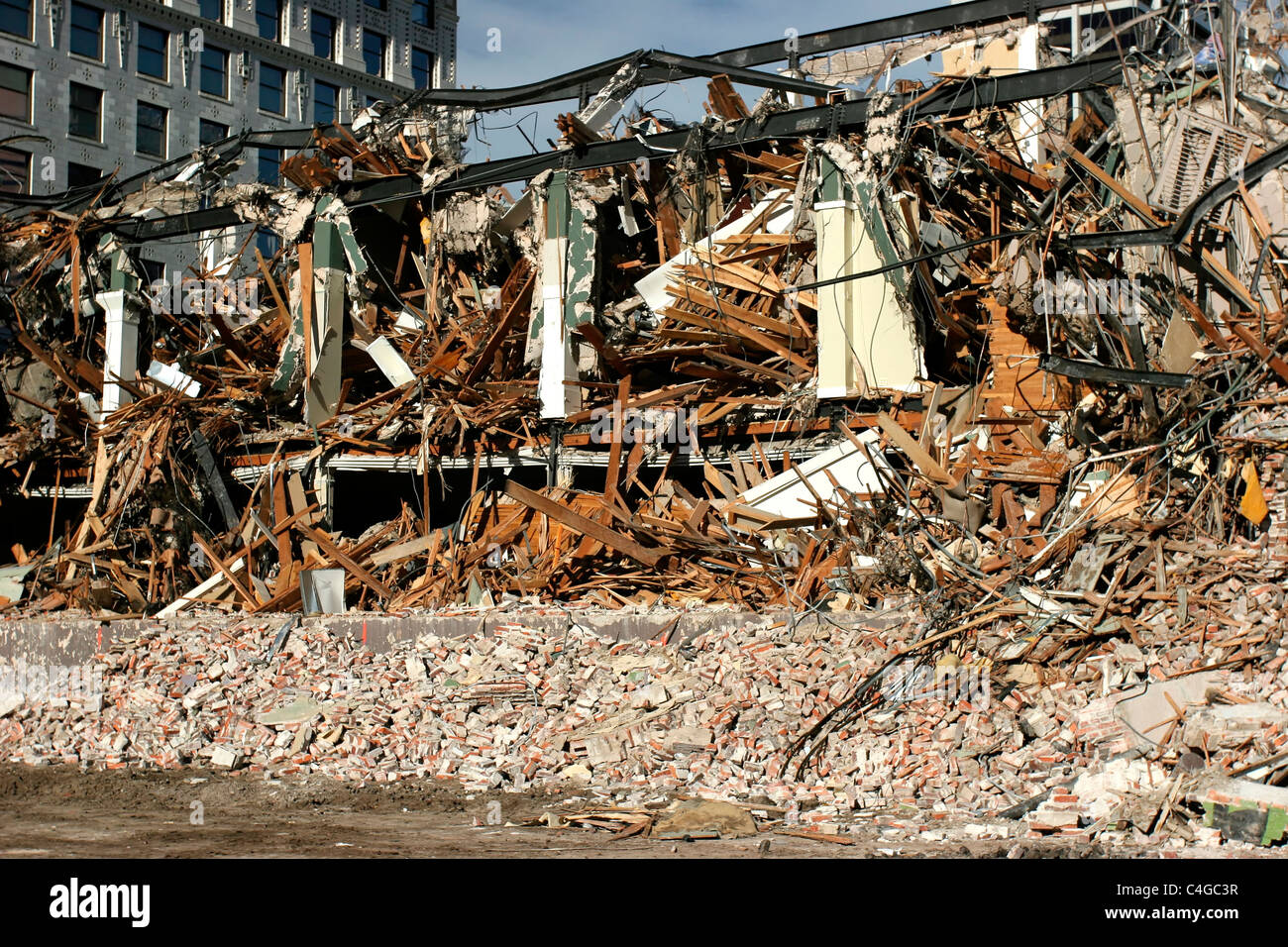 Denver, Colorado - A building being torn down Stock Photo - Alamy