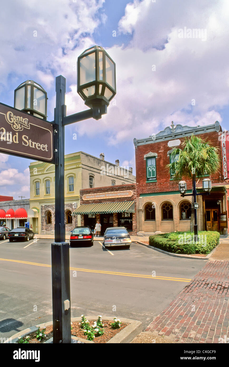 Centre Street in historic downtown Fernandina Beach on Amelia Island in ...