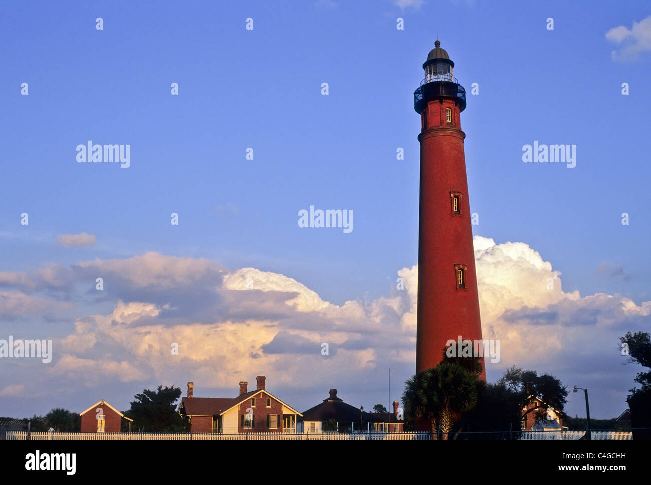 Historic Ponce Deleon Inlet Lighthouse in Ponce Inlet Florida Stock Photo - Alamy
