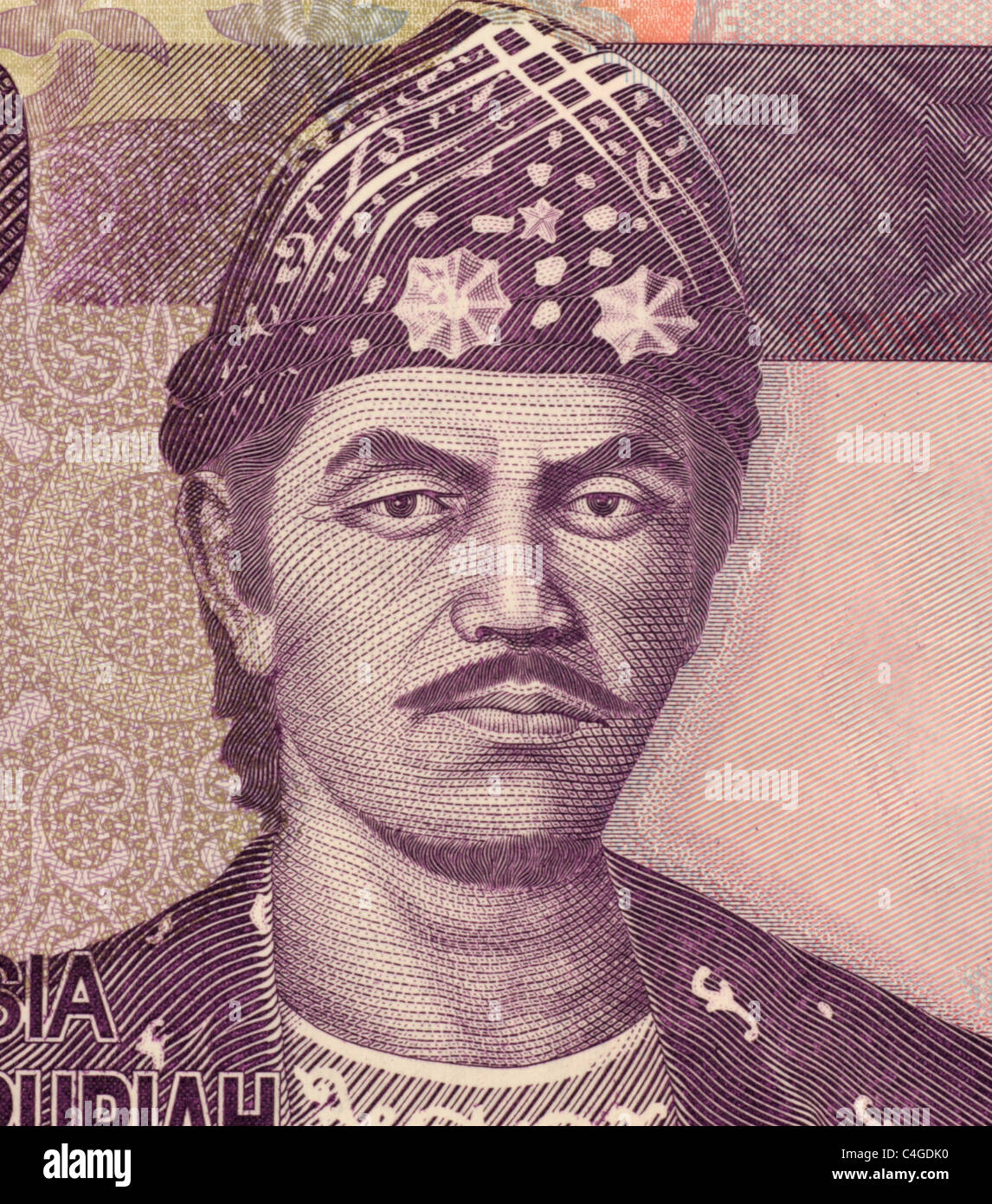 Sultan Mahmud Badaruddin II on 10000 Rupiah 2010 banknote from ...
