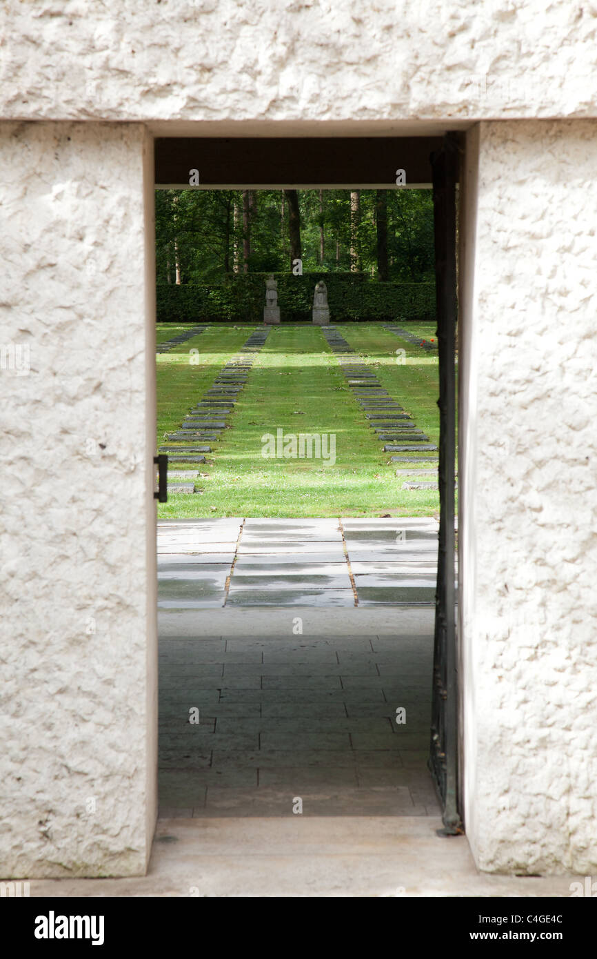 The German World War One war cemetery of Vladslo near Ploegsteert in ...