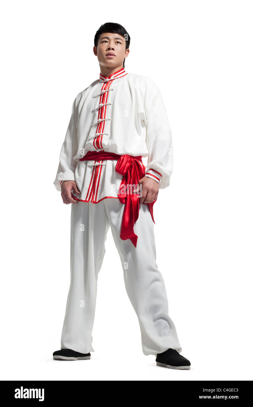 Concentrated Man in Traditional Chinese Clothing Stock Photo - Alamy
